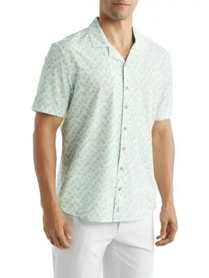 Johnnie-o Zollar Performance Camp Shirt - Cilantro