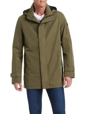Vince Camuto Raintek Hooded Jacket - Dark Olive