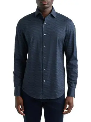 Bugatchi Devon Ooohcotton® Button-up Shirt - Midnight
