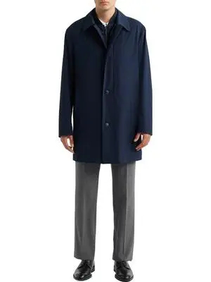 BOSS Jared Water-resistant 3-in-1 Coat With Removable Vest - Navy
