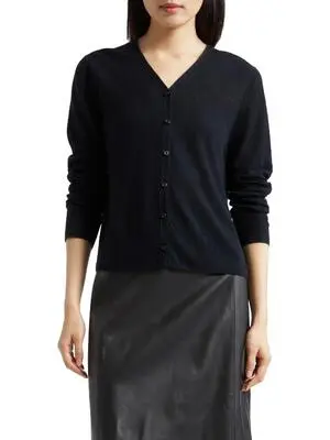 Vince Wool V-neck Cardigan - Black