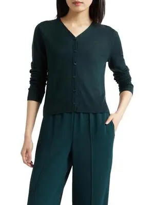 Vince Wool V-neck Cardigan - Juniper