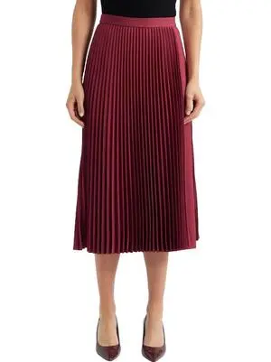 BOSS Vaklimt Pleated Midi Skirt - Rhododendron