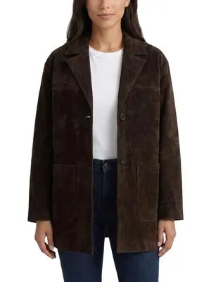 NVLT Patch Pocket Suede Jacket - Espresso