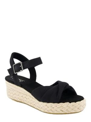 Toms TOMS Kinsley Espadrille Wedge Sandal Black