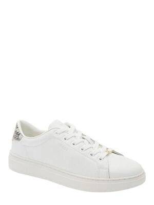 BOSS Kieran Lace-up Leather Sneakers - White/python