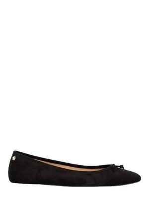 BOSS Diana Suede Ballet Flats - Black