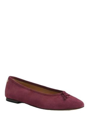 BOSS Diana Suede Ballet Flats - Medium Red