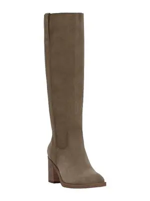 Lucky Brand Adana Knee High Suede Boot - Dark Green