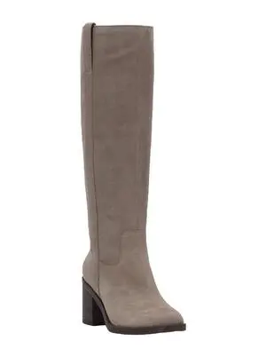 Lucky Brand Adana Knee High Suede Boot - Shark