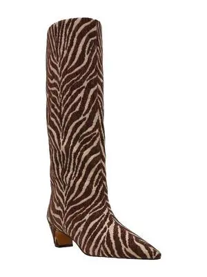Steve Madden Brax Pointed Toe Boots - Zebra