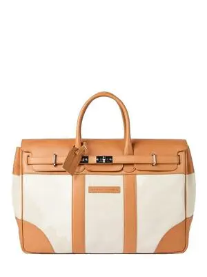 Brunello Cucinelli Brunello Cucinelli Grained Calfskin And Cowhide Country Bag Ivory