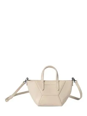 Brunello Cucinelli Brunello Cucinelli Calfskin BC Duo Mini Bag With Monili Ivory