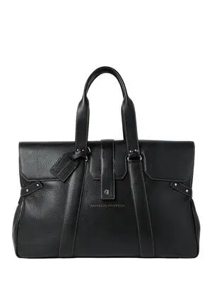 BRUNELLO CUCINELLI Brunello Cucinelli Grained Calfskin Country Weekender Bag