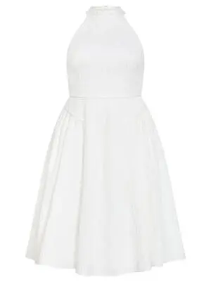 City Chic City Chic Textured Sleeveless Jacquard Midi Dress Ivory