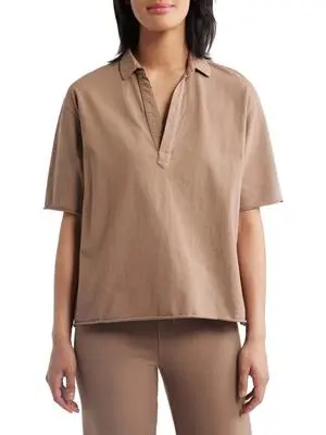 Frank & Eileen Patty Popover Henley Top - Toasted