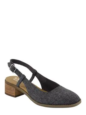Toms Jaclyn Slingback Block Heel Sandals - Charcoal
