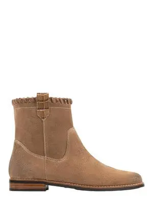 DONALD PLINER Karter Whipstitch Western Bootie - Saddle