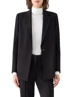 Akris Boyfriend Blazer - Espresso
