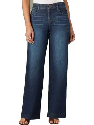 Wit & Wisdom Sam High Waist Wide Leg Jeans - Indigo