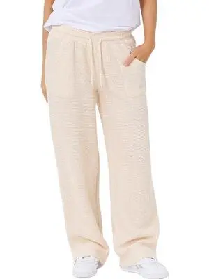 Rip Curl Cala Nights Textured Wide Leg Pants - Natural