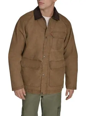 LEVI'S Barn Jacket With Corduroy Collar - Brown