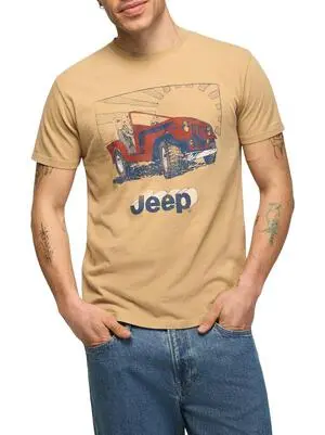 Lucky Brand Jeep Drawing Cotton Graphic T-shirt - Incense