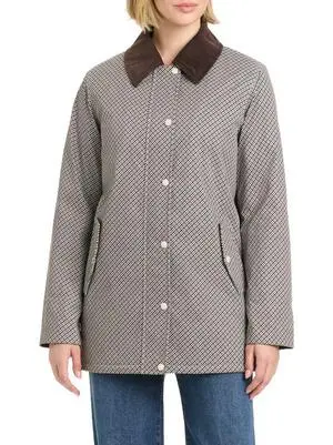 Vince Camuto Water Resistant Barn Jacket - Multi Mini Houndstooth