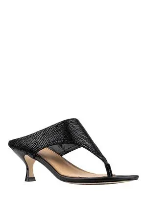 DONALD PLINER Lucynda Kitten Heel Flip Flop - Black