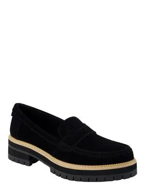 Toms Cara Platform Penny Loafer - Black