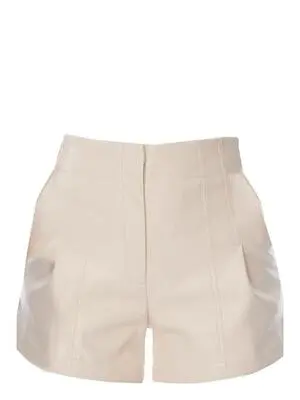LBLC THE LABEL LBLC The Label Tanya Vegan Leather High-Waisted Pleated Shorts