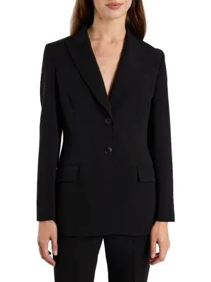 Santorelli Enrica Two-button Sleek Tailored Jacket - Onyx