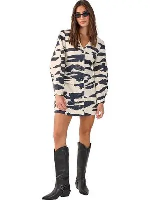 Nasty Gal Cocoon Sleeve Tailored Mini Dress - Yellow