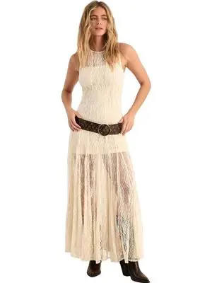 Nasty Gal Vintage Lace Maxi Dress - Cream