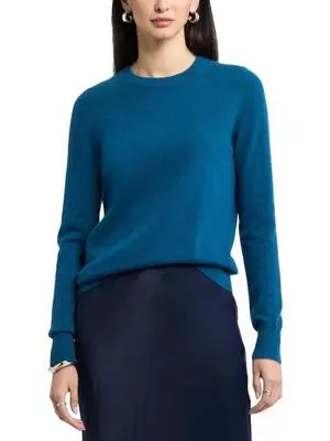Nordstrom Nordstrom Crewneck Cashmere Sweater Blue Poseidon