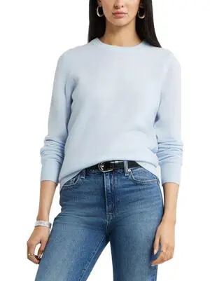 Nordstrom Nordstrom Crewneck Cashmere Sweater Blue Subdued