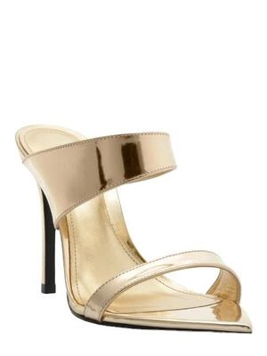 Schutz Jaselle Pointed Toe Stiletto Sandal - Platinum