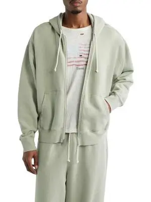 ELWOOD Organic Cotton Full Zip Hoodie - Sage