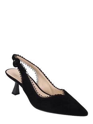 Pelle Moda Jalene Scalloped Slingback Pumps - Black