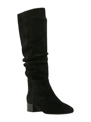 Blondo Hannah Waterproof Scrunch Knee High Boots - Black Suede