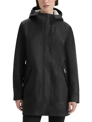 Hunter Acacia Rubberized Water-repellent Rain Jacket - Black