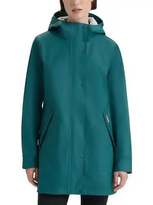 Hunter Acacia Rubberized Water-repellent Rain Jacket - Deep Ocean