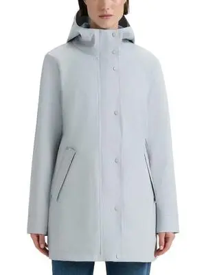 Hunter Acacia Rubberized Water-repellent Rain Jacket - Silver Grey