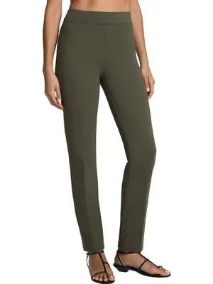 Spanx Slim Straight Leg Ponte Pants - Dark Pine