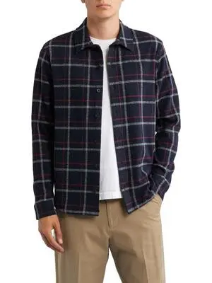 Vince Continental Plaid Flannel Button-up Shirt - Black Combo