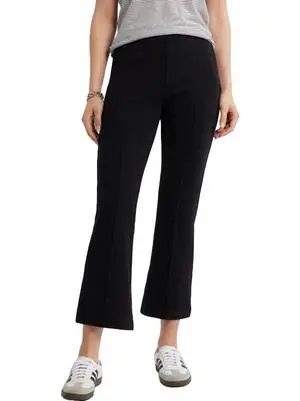 Caslon Stretch Cotton Kick Flare Pants - Black
