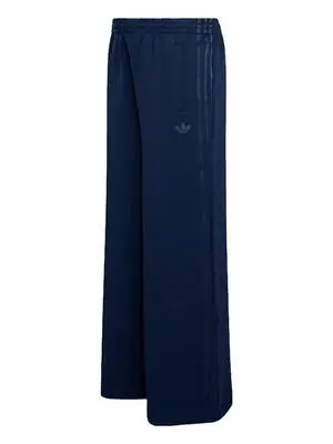 ADIDAS ORIGINALS Cotton Blend Scuba Knit Wide Leg Track Pants - Night Indigo