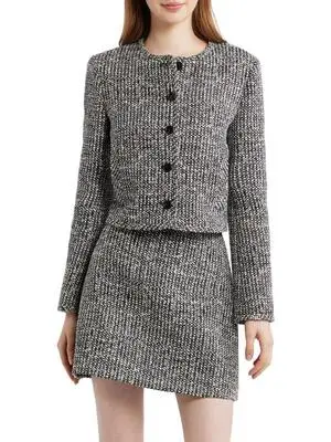 Theory Tweed Cardigan - Black Multi