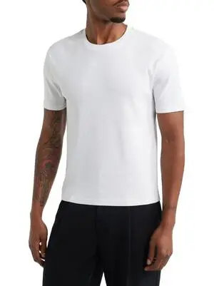 OPEN EDIT Shrunken Stretch Cotton T-shirt - White