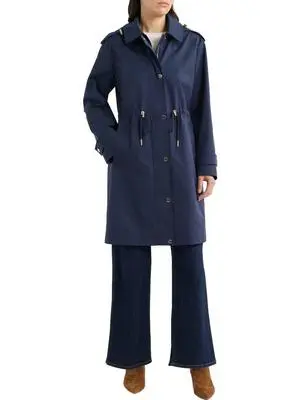 Michael Kors Hooded Trench Coat - Midnight